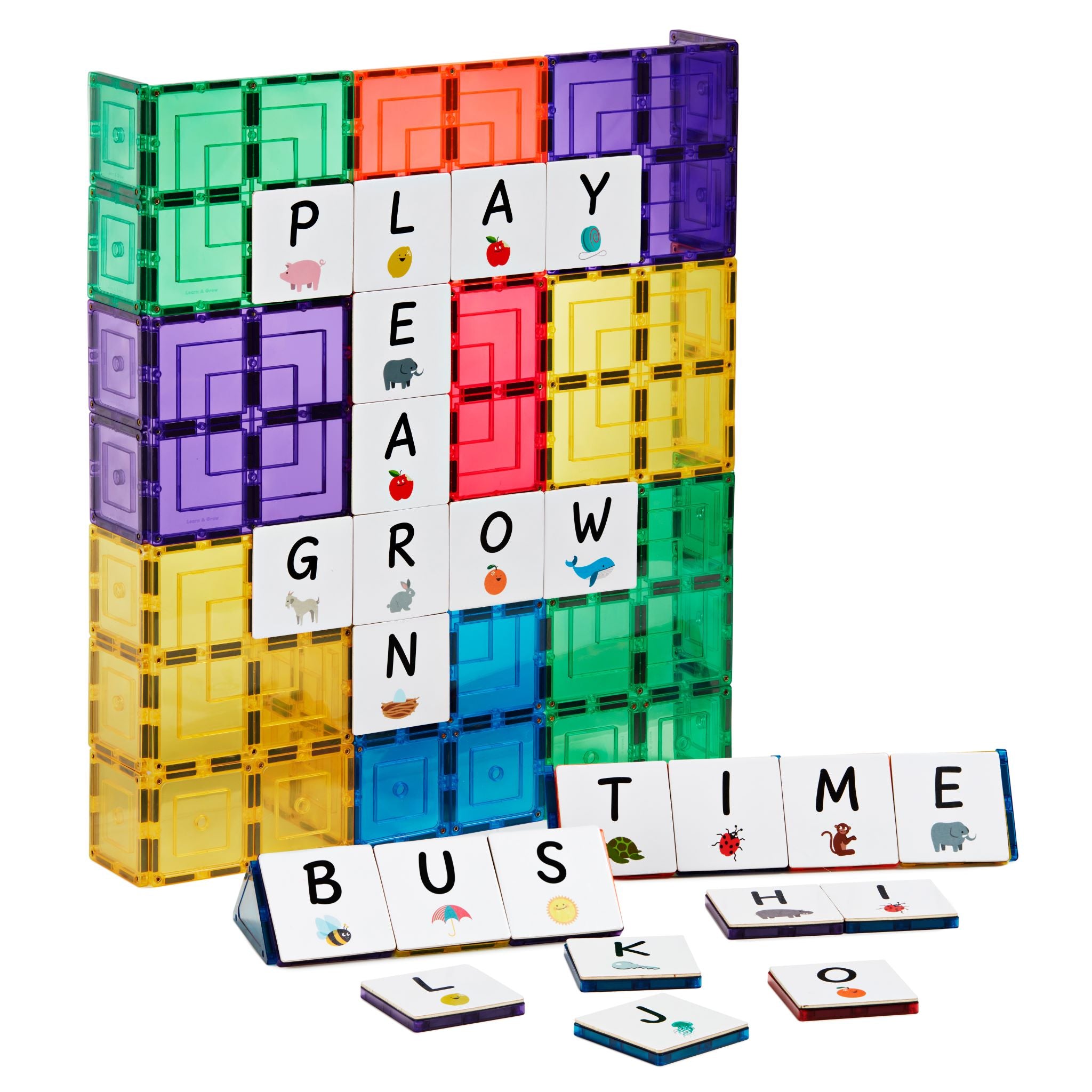 Learn and Grow Magnetic Tile Topper - Alphabet Upper Case Pack (40 Pie ...